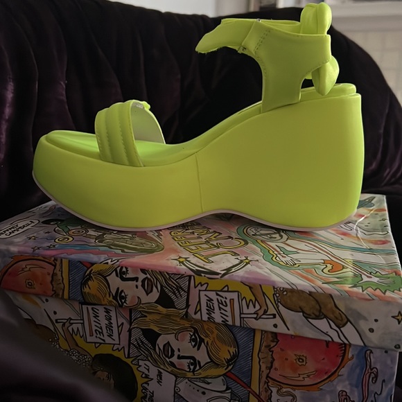 Jeffrey Campbell | Shoes | Jeffrey Campbell Jock Neon Platform Wedge ...
